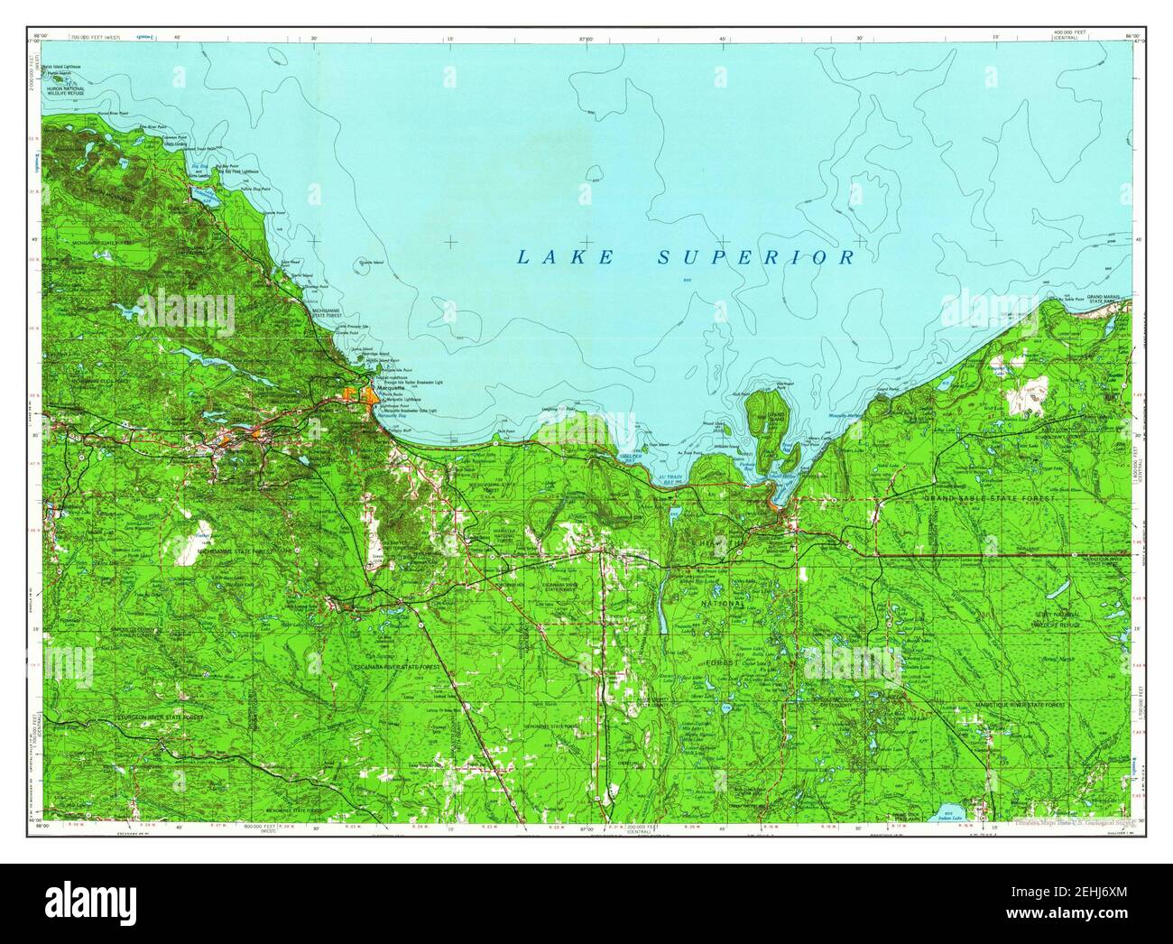 Map of marquette Cut Out Stock Images & Pictures - Alamy