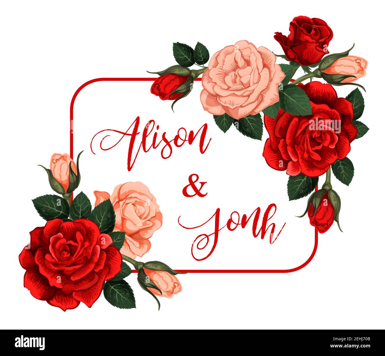 Rose Flower Frame Designs