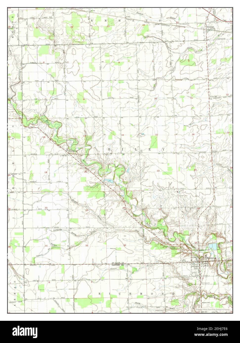 Memphis, Michigan, map 1968, 1:24000, United States of America by ...