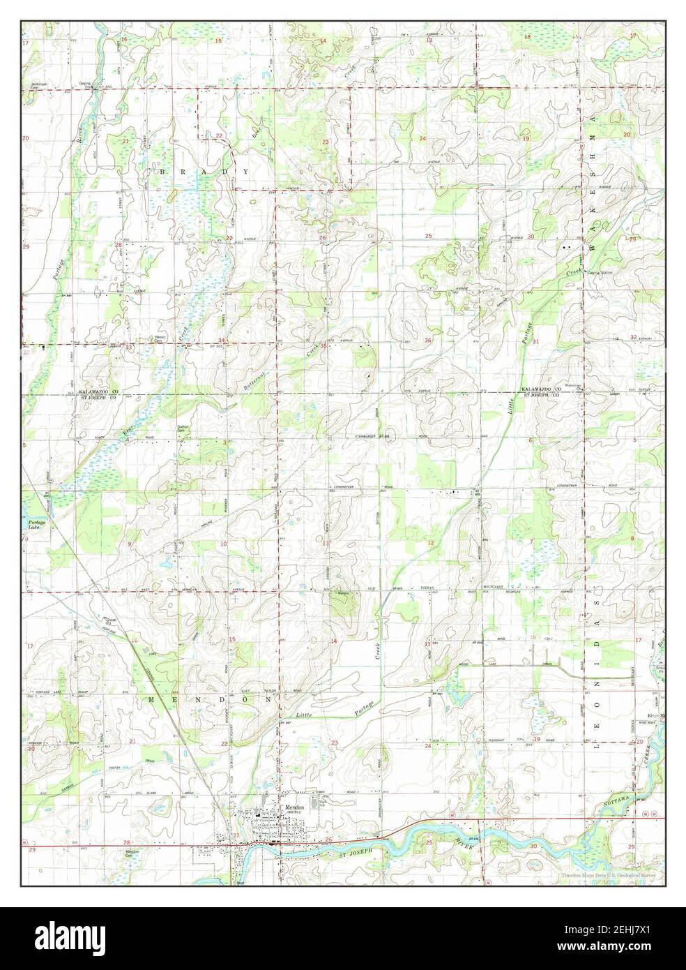 Mendon, Michigan, map 1982, 1:24000, United States of America by ...