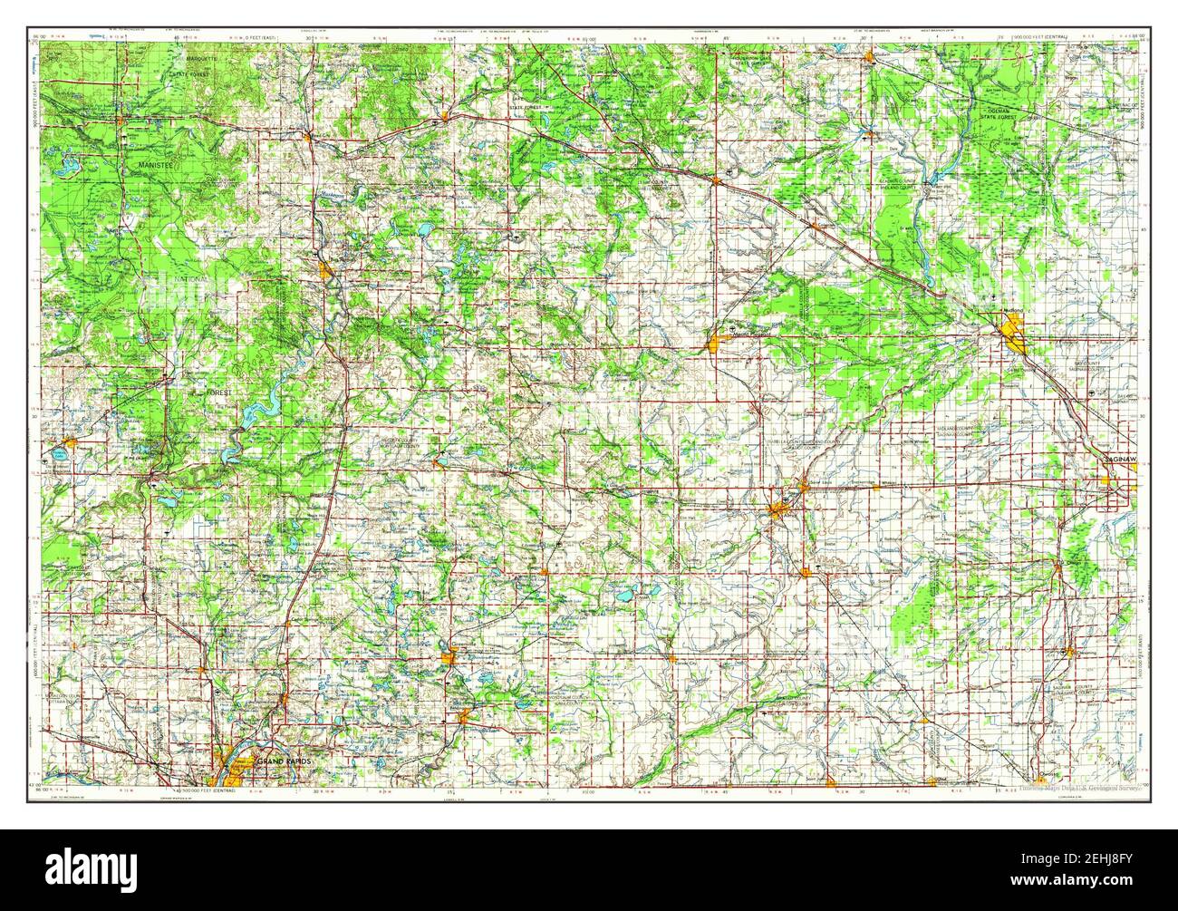 Midland, Michigan, map 1966, 1:250000, United States of America by ...