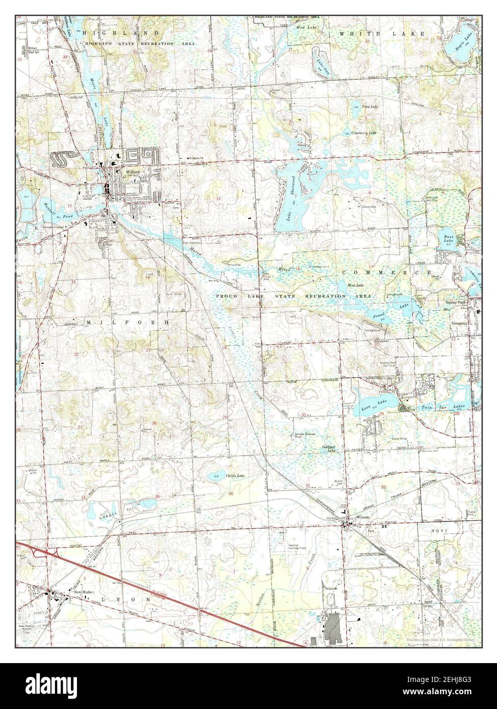 Milford, Michigan, map 1969, 1:24000, United States of America by ...