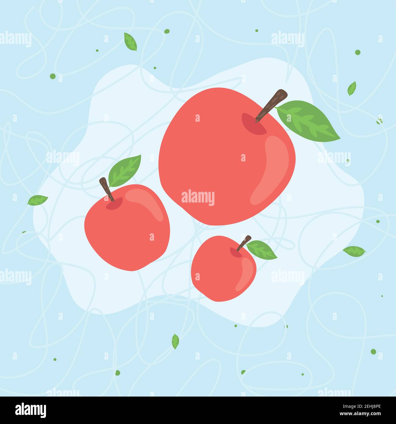 Healthy food apples fruits design, organic eco bio and fresh theme ...
