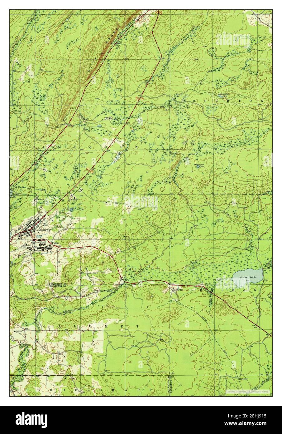 Mohawk, Michigan, map 1948, 1:24000, United States of America by ...