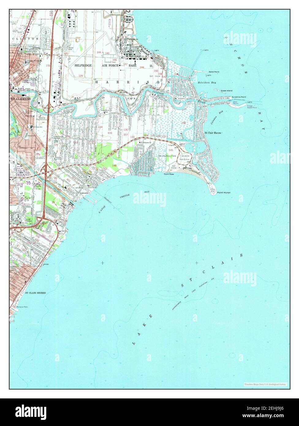 Mt Clemens East, Michigan, map 1968, 1:24000, United States of America ...