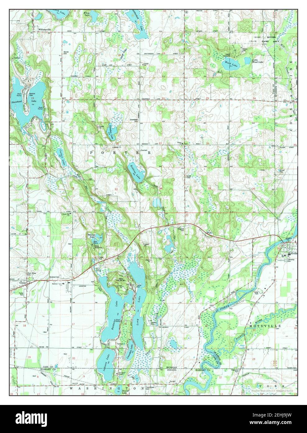 Mottville, Michigan, map 1992, 1:24000, United States of America by ...