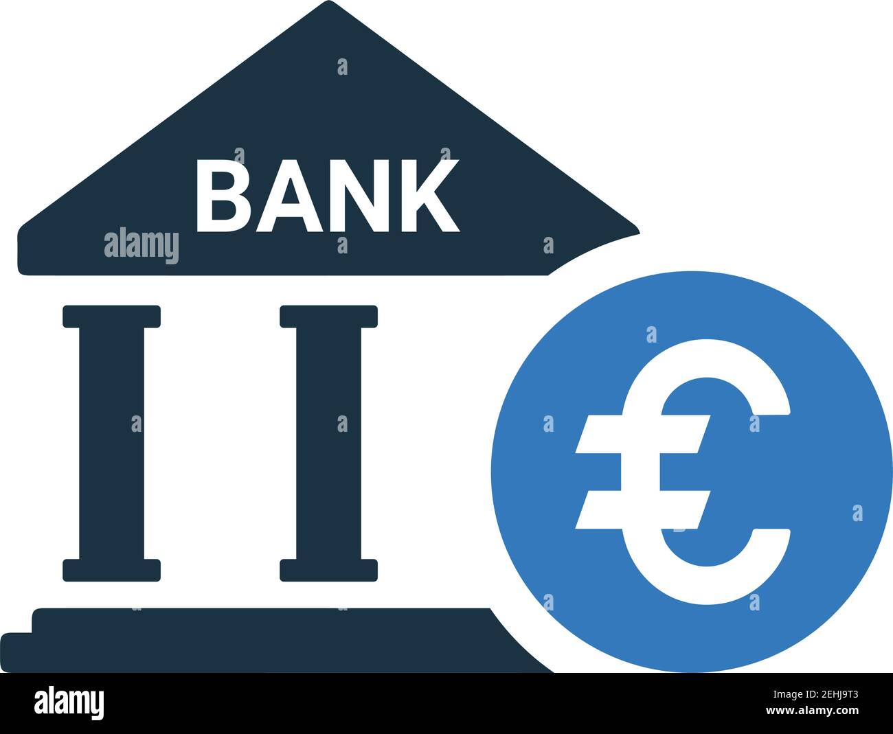 European, euro bank icon. Perfect for use in designing and developing ...