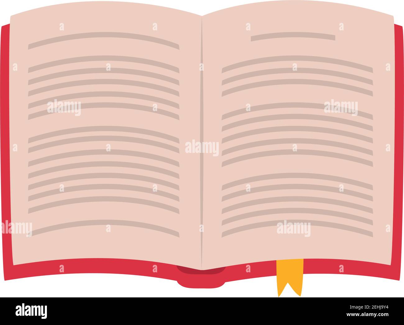 open book with separator over white background, flat style, vector ...