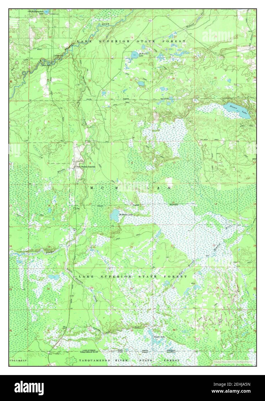 Muskallonge Lake SE, Michigan, map 1968, 1:24000, United States of ...