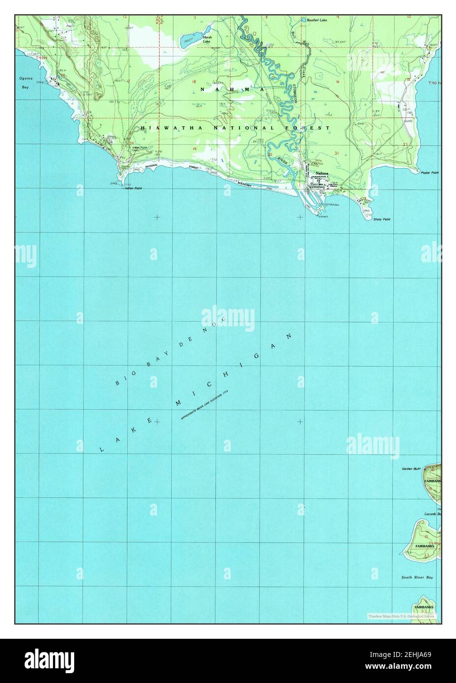 Nahma michigan map Cut Out Stock Images & Pictures - Alamy