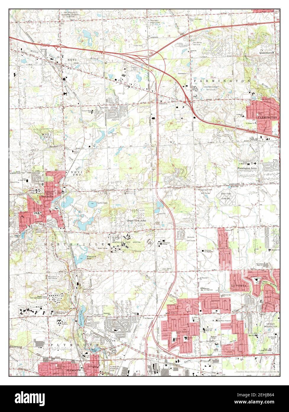 Northville Michigan On A Map Of Michigan Old Map Of Northville, MI