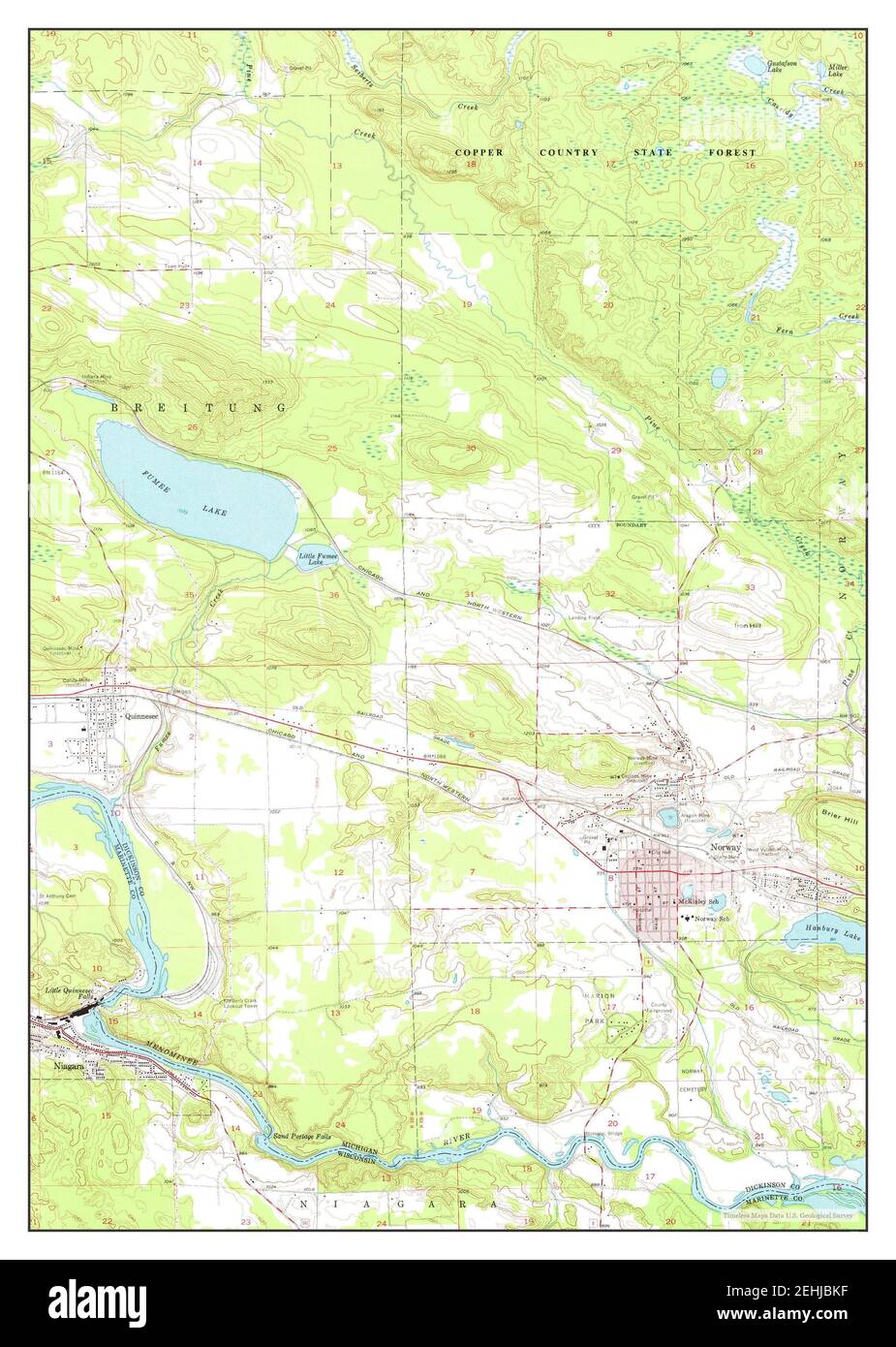 Norway, Michigan, map 1955, 1:24000, United States of America by ...