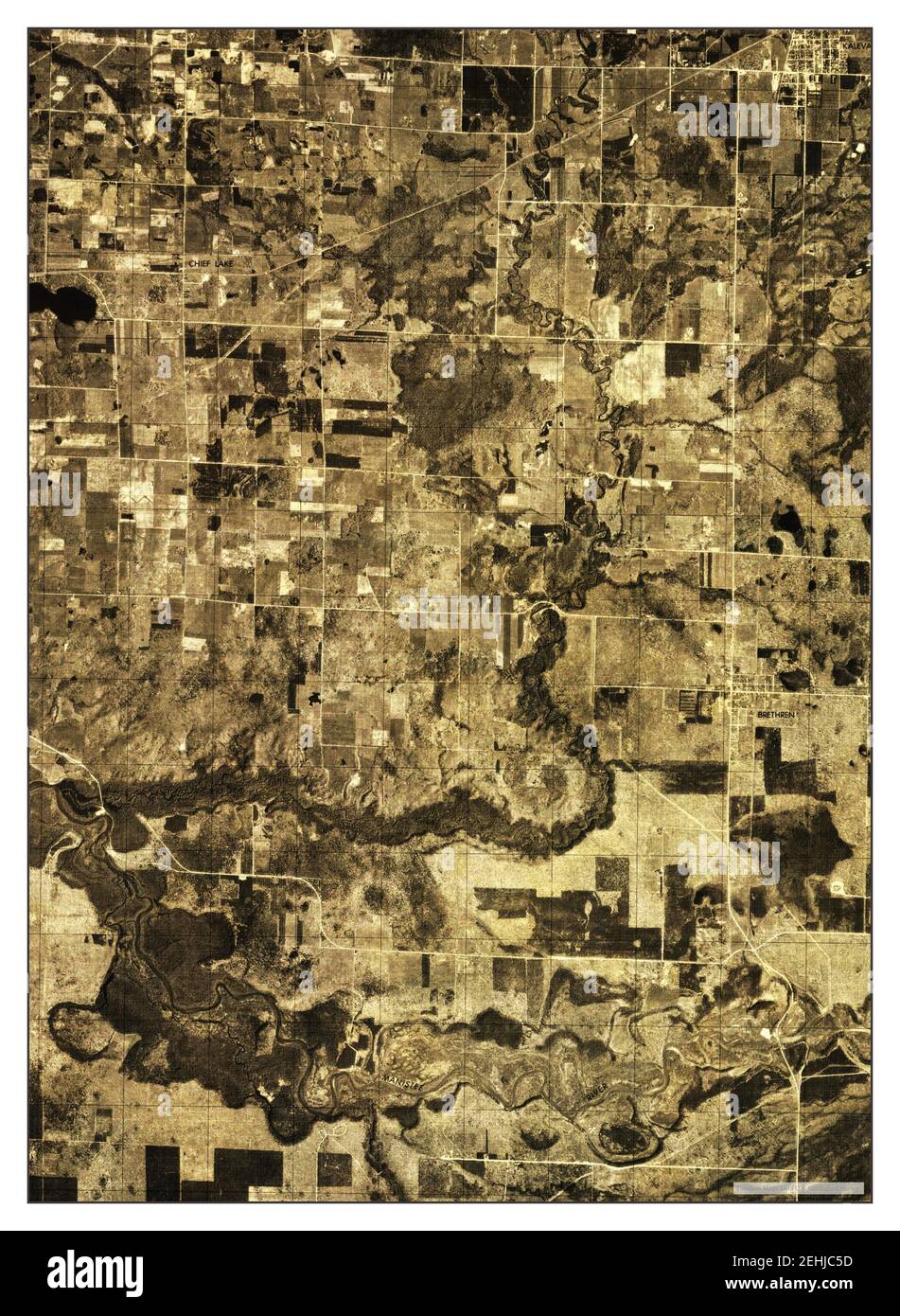 Onekama SE, Michigan, map 1976, 1:24000, United States of America by ...