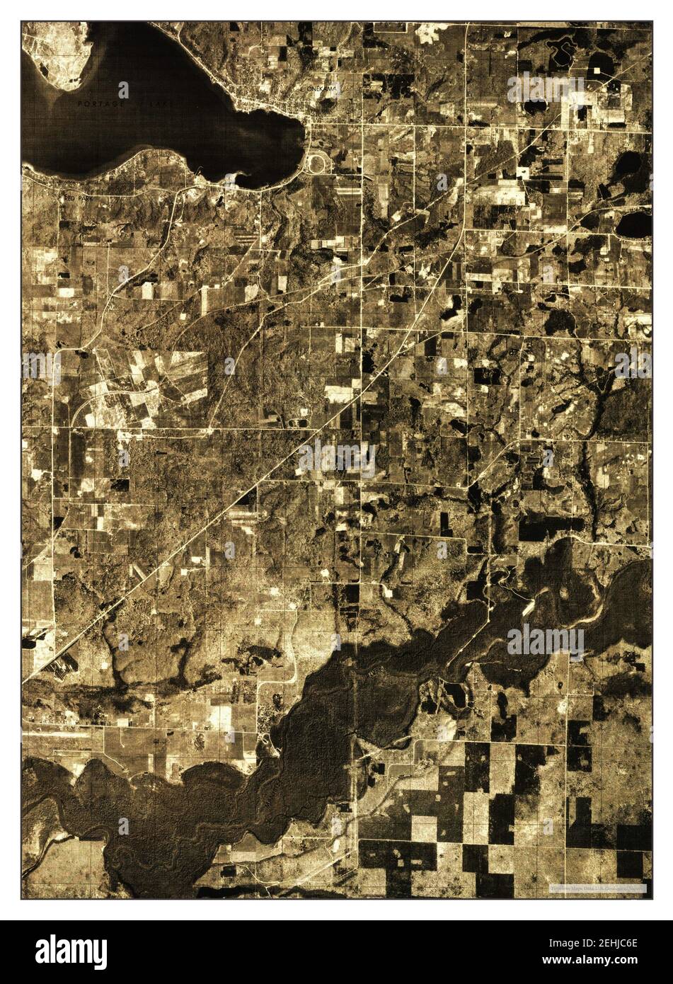 Onekama SW, Michigan, map 1976, 1:24000, United States of America by ...