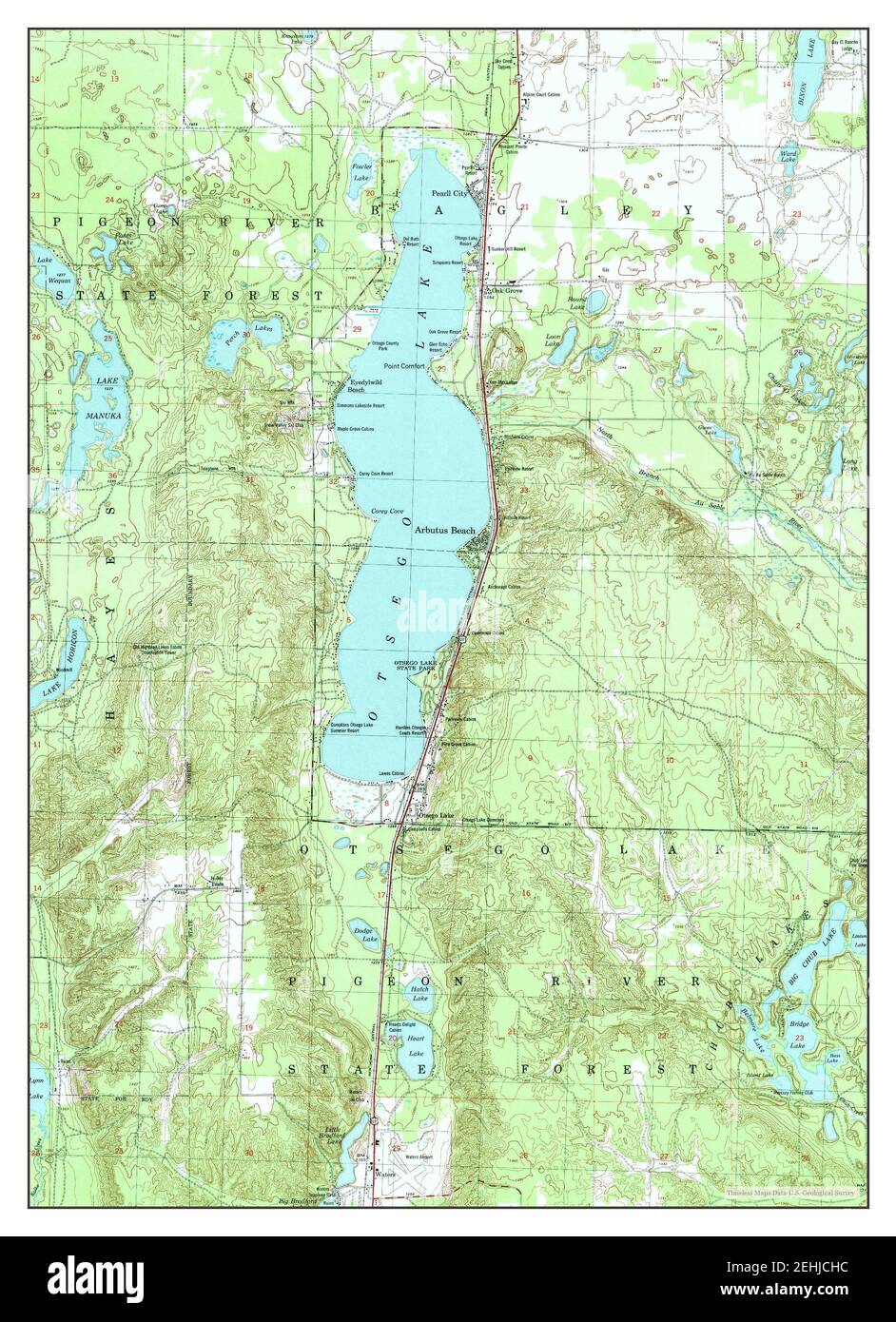 Otsego michigan map hi-res stock photography and images - Alamy