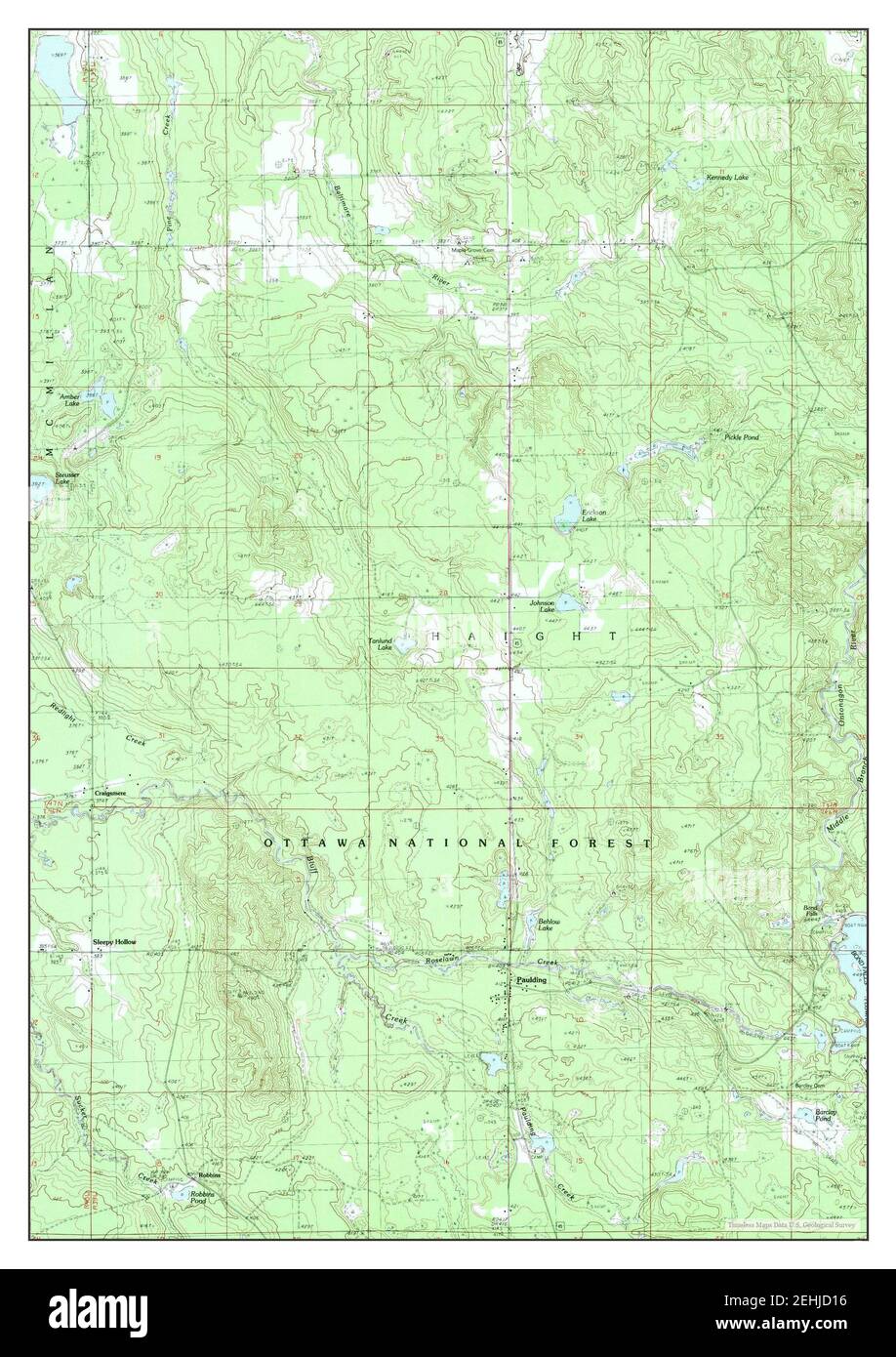 Paulding, Michigan, map 1982, 1:25000, United States of America by ...