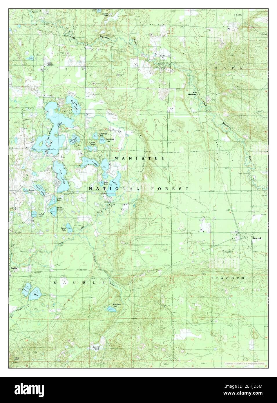 Peacock, Michigan, map 1987, 1:24000, United States of America by ...