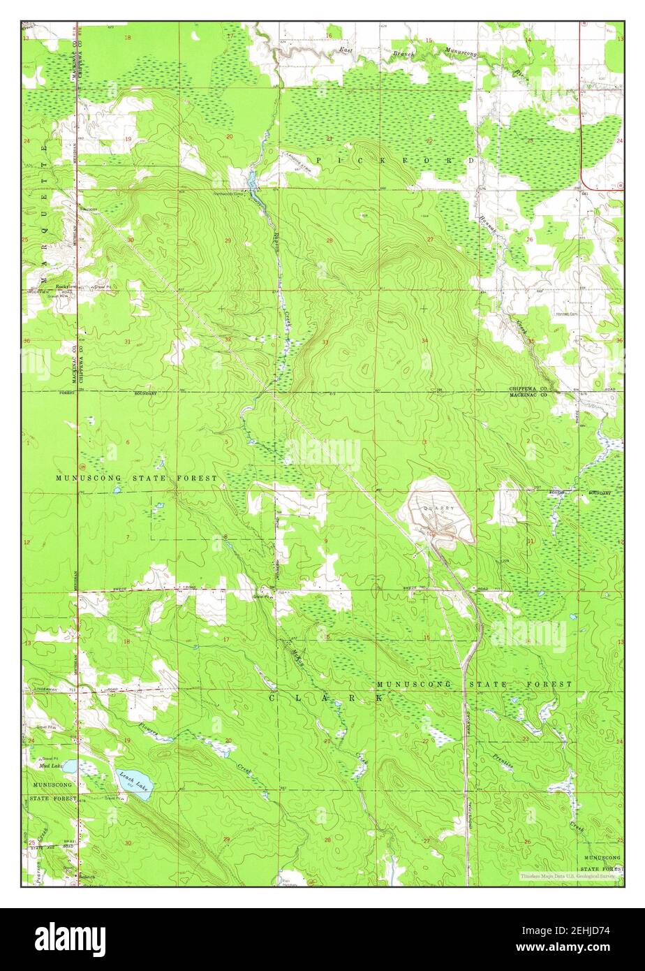 Pickford michigan map hi-res stock photography and images - Alamy