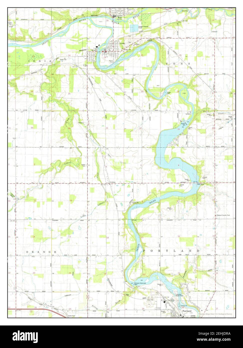 Portland North, Michigan, map 1978, 1:24000, United States of America ...