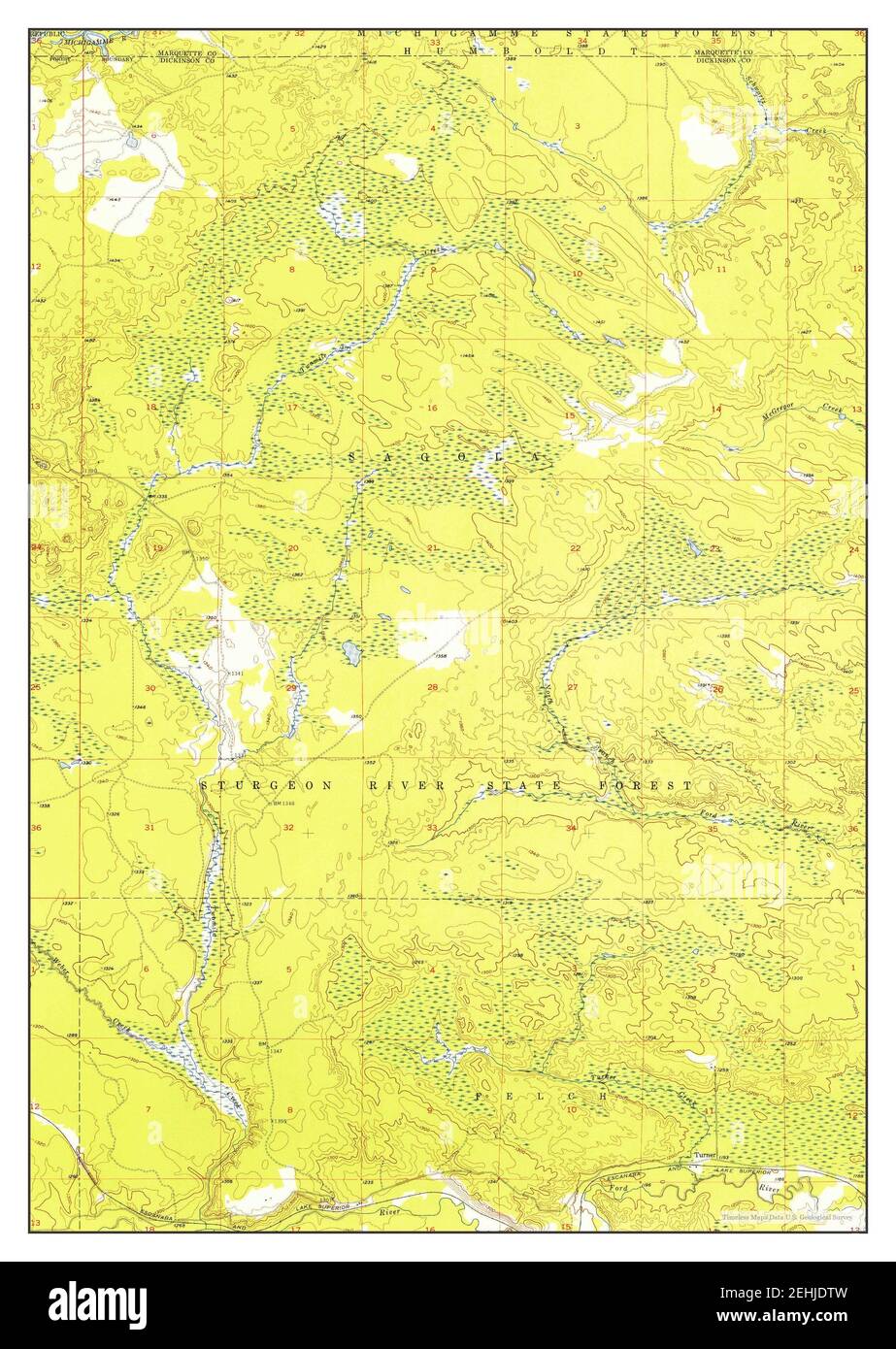 Ralph NW, Michigan, map 1955, 1:24000, United States of America by ...