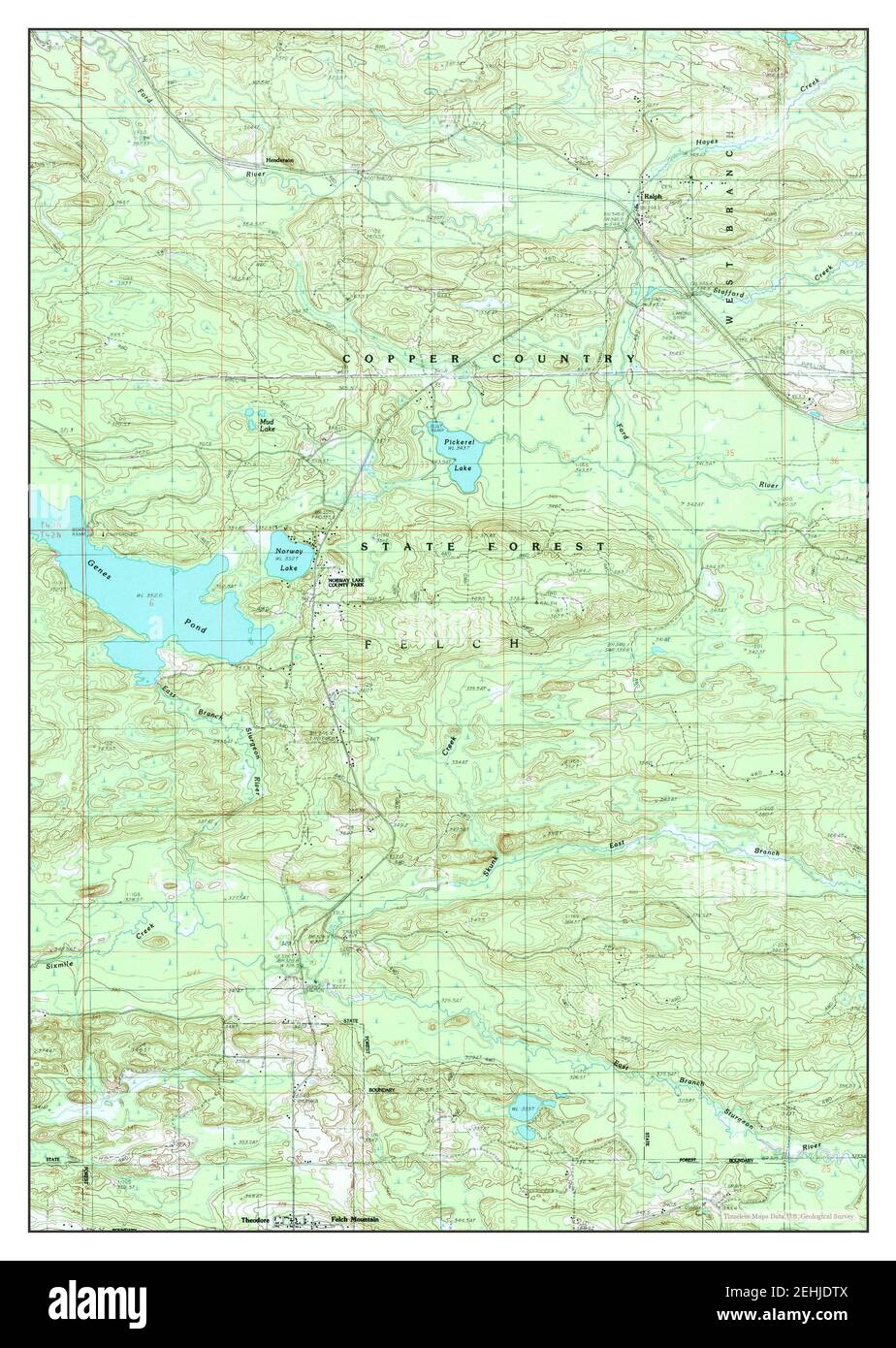 Ralph, Michigan, map 1986, 1:24000, United States of America by ...