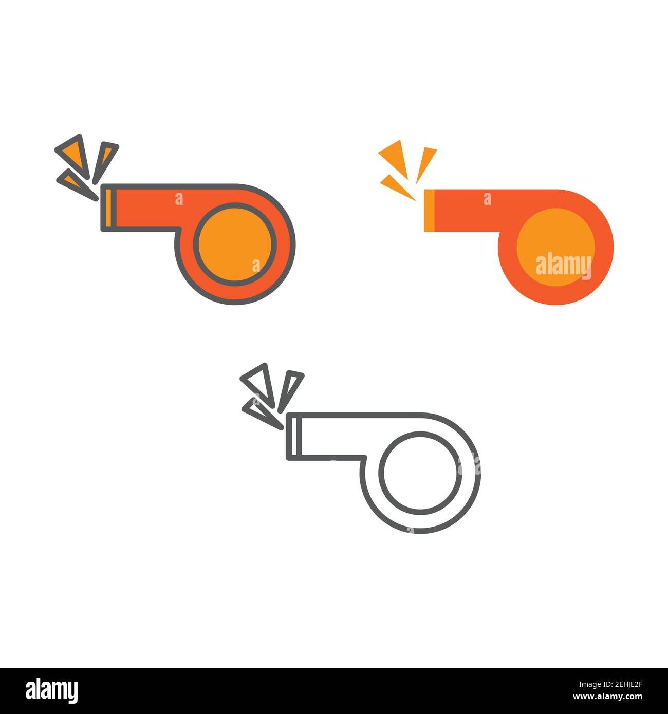 whistle ilustration design. whistle icon set isolated on white ...
