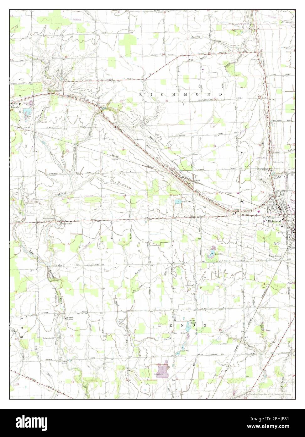 Richmond, Michigan, map 1968, 1:24000, United States of America by ...