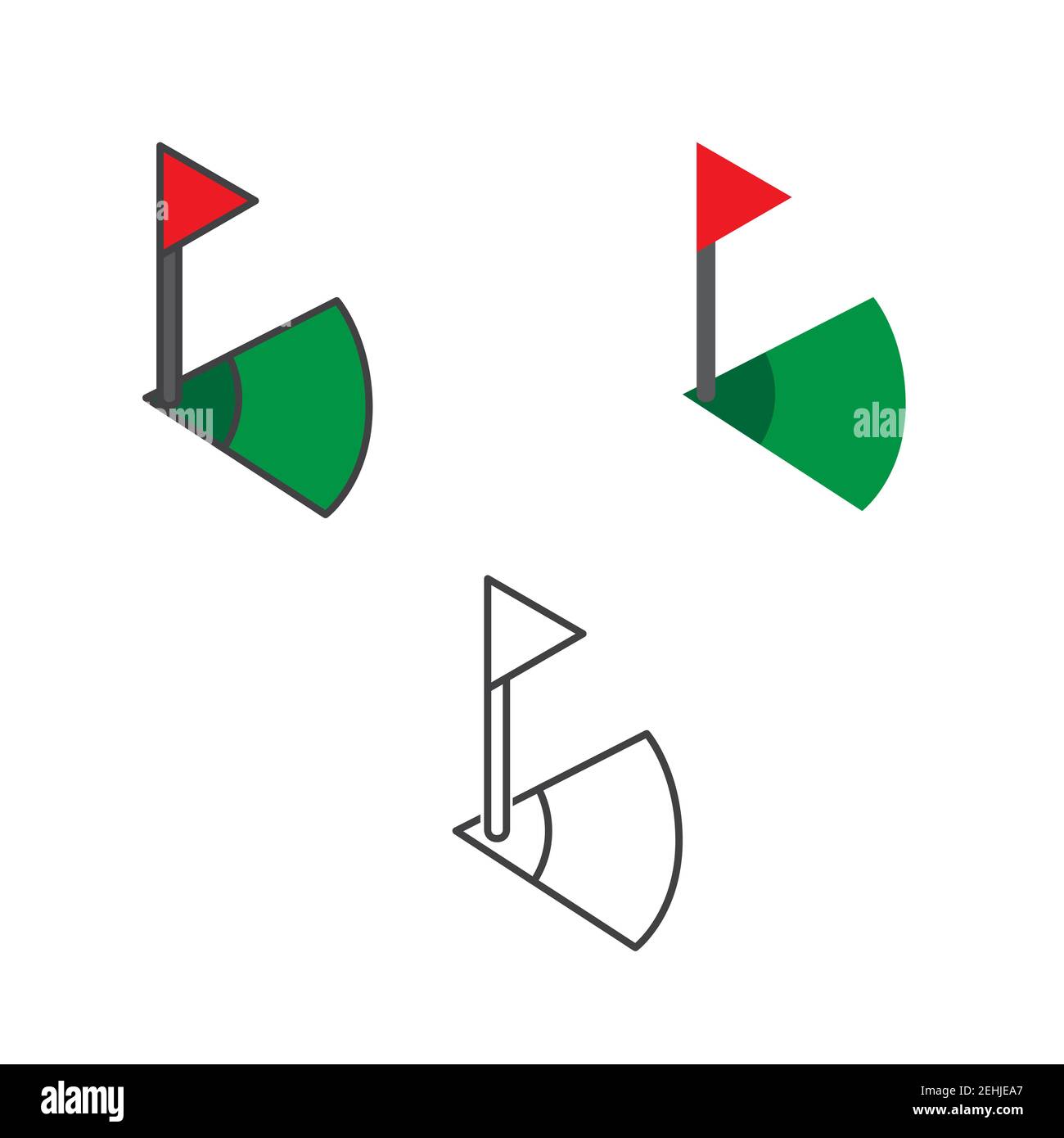 corner kick ilustration design. corner kick icon set isolated on white ...