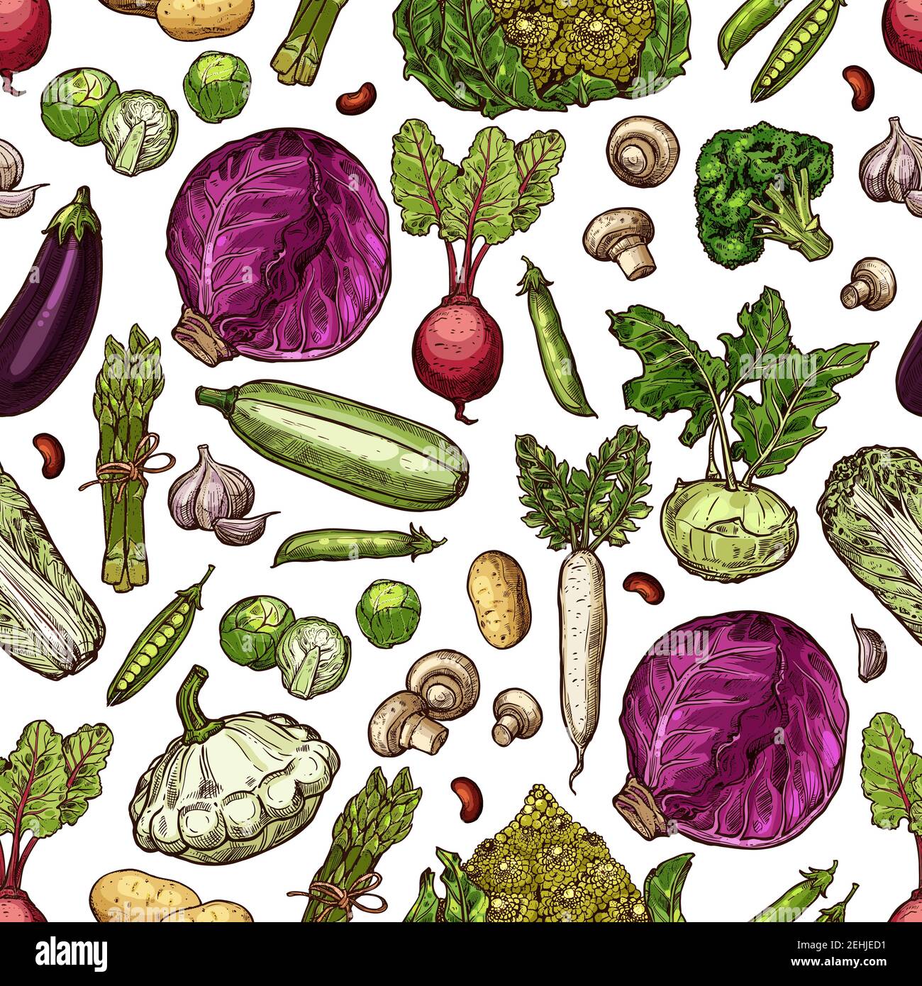 Veggie seamless design Stock Vector Images - Alamy