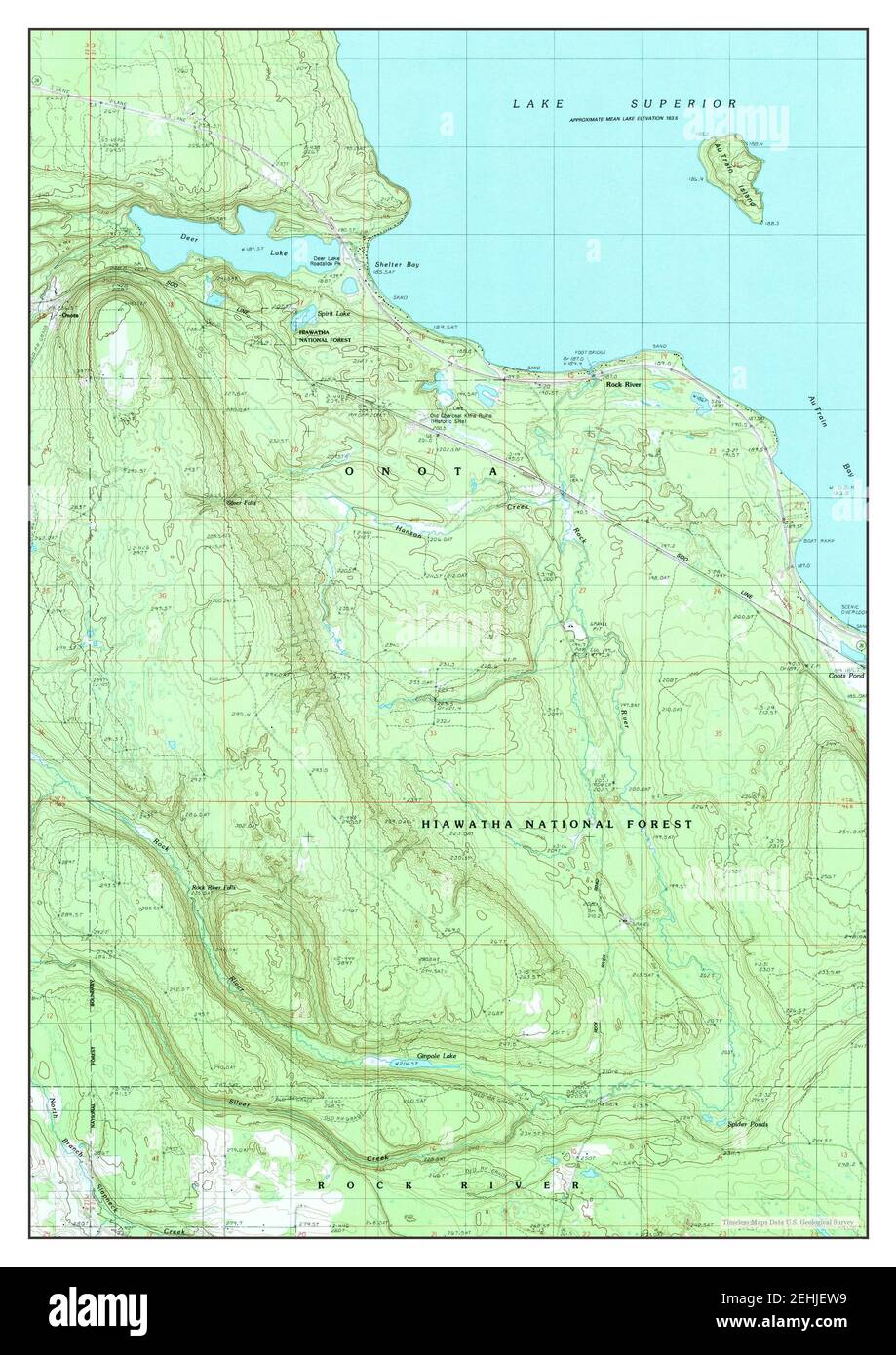 Rock River, Michigan, map 1985, 1:24000, United States of America by ...
