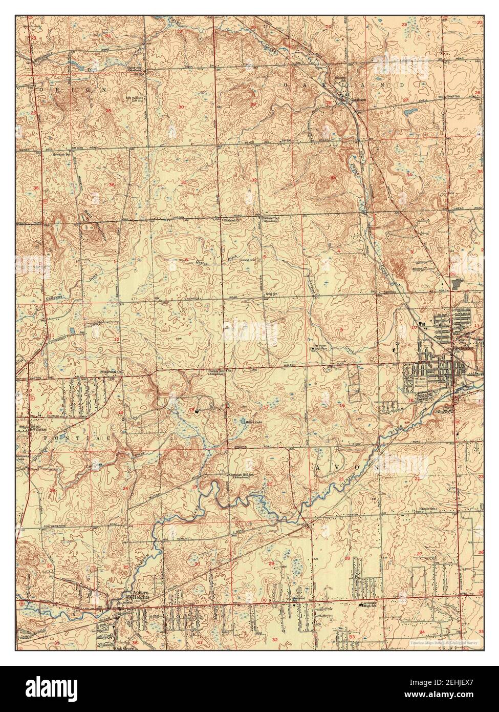 Rochester, Michigan, map 1952, 1:24000, United States of America by ...