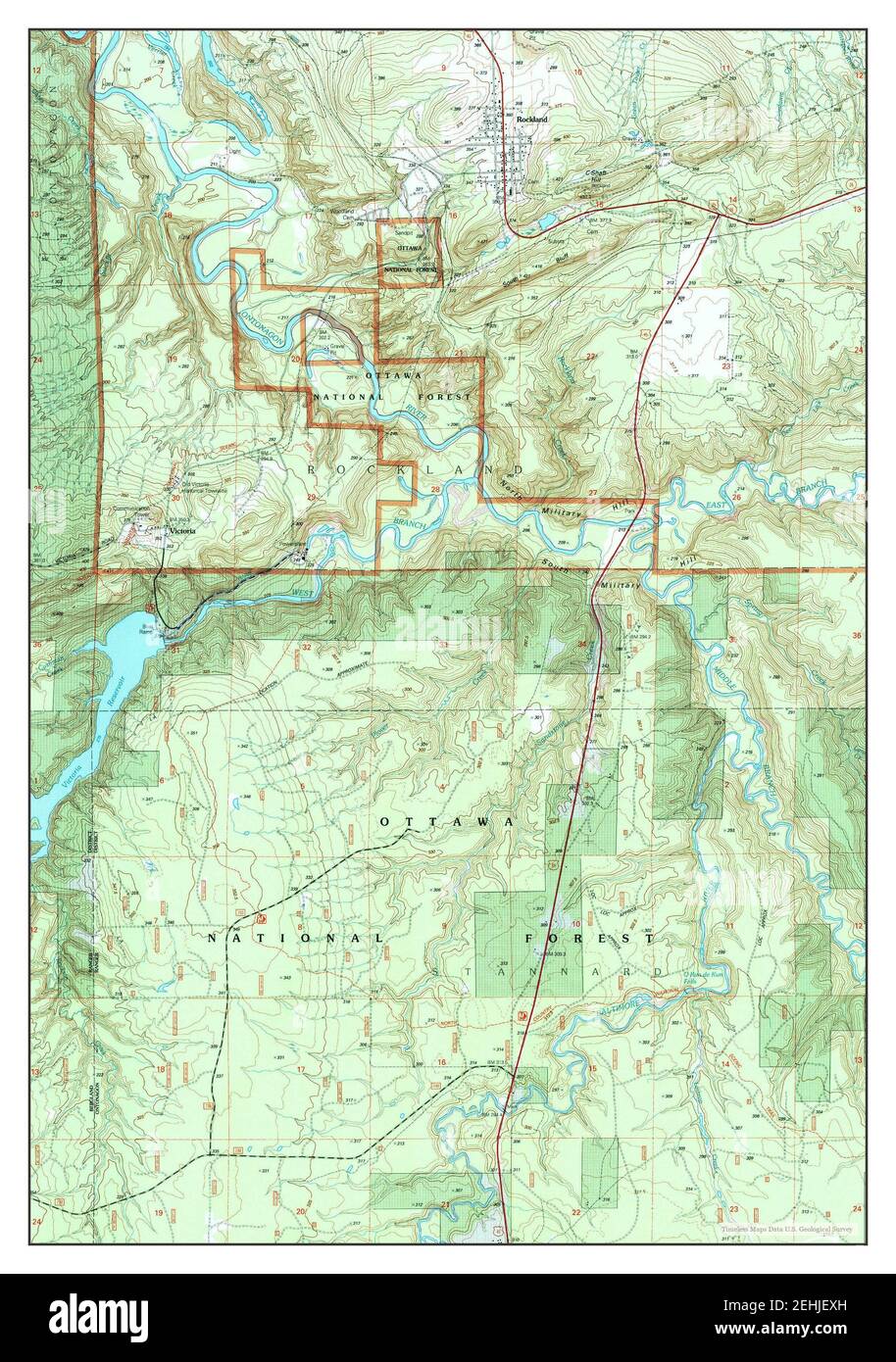 Map of rockland Cut Out Stock Images & Pictures - Alamy