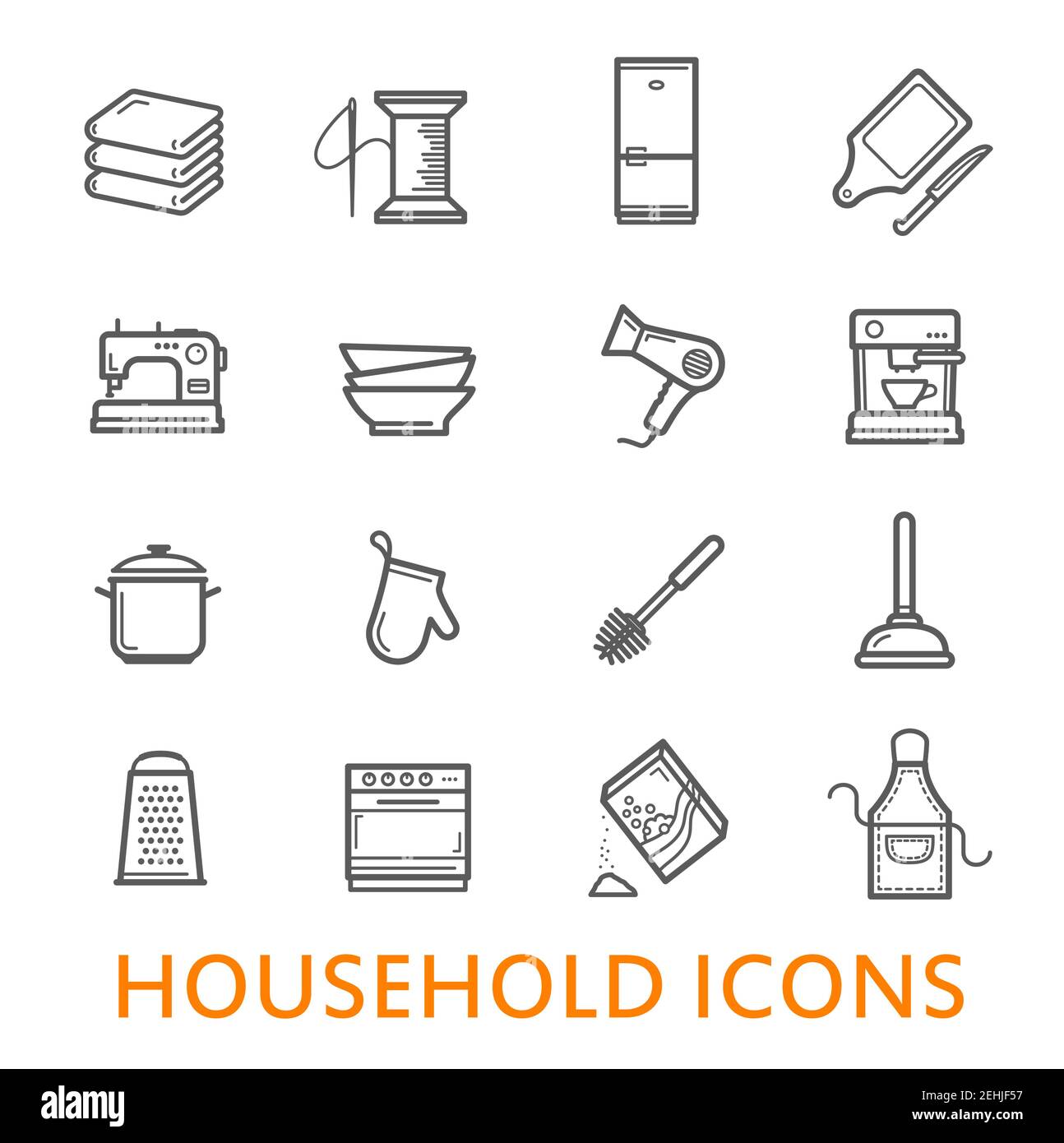 Kitchen cleaning items Stock Vector Images - Alamy