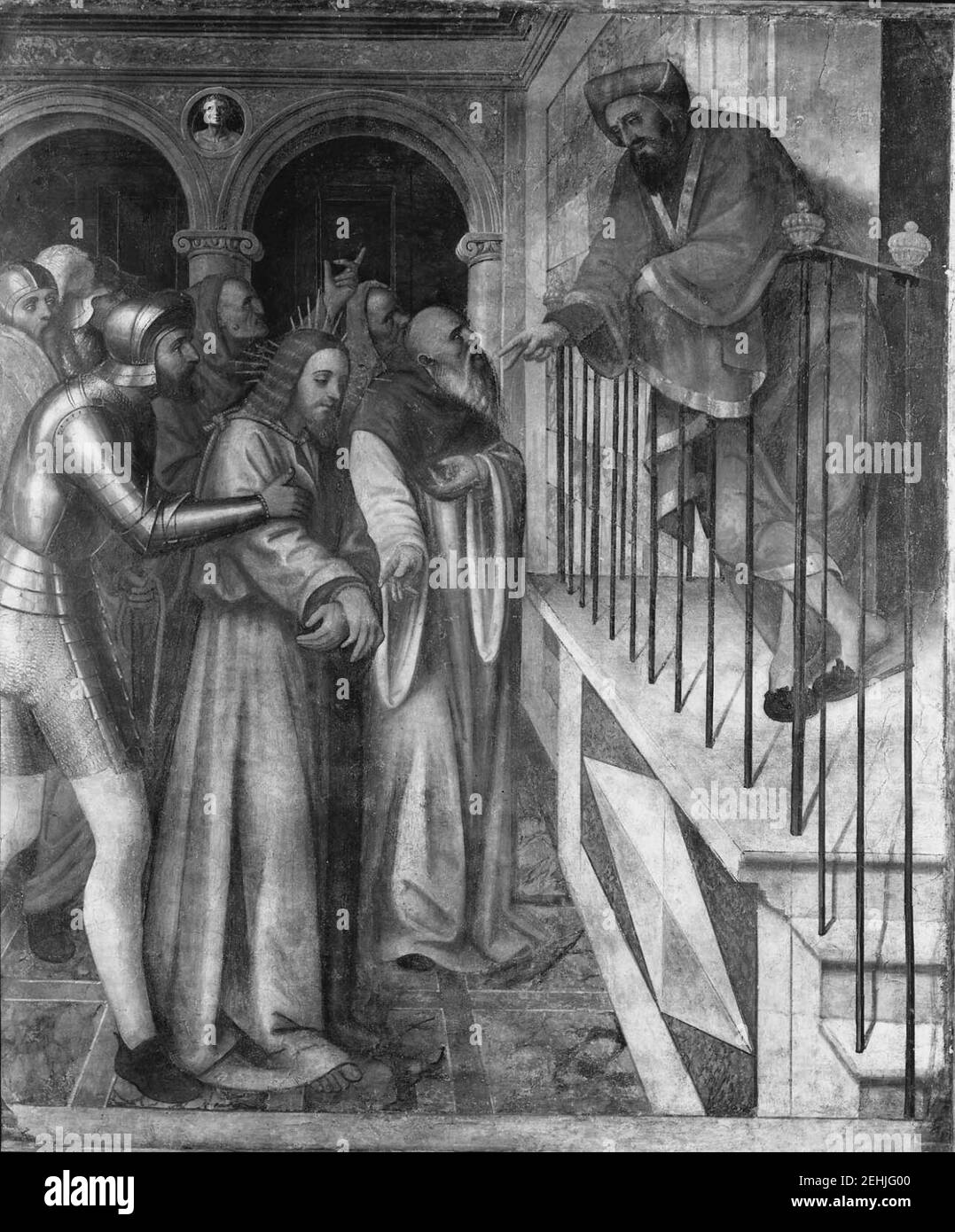Paolo da Caylina - Christ before Herod Stock Photo - Alamy