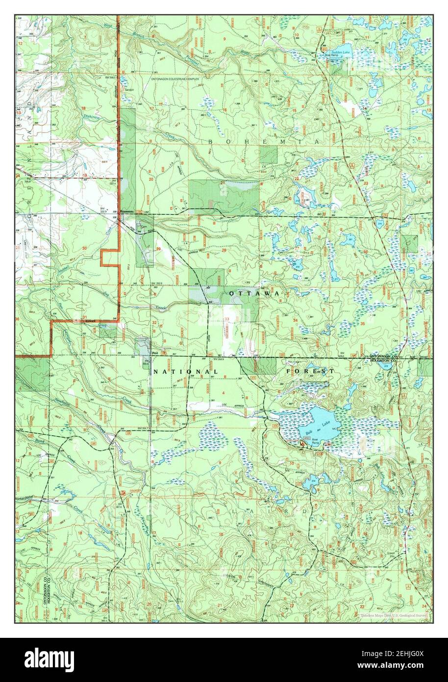 Rousseau, Michigan, map 1999, 1:24000, United States of America by ...