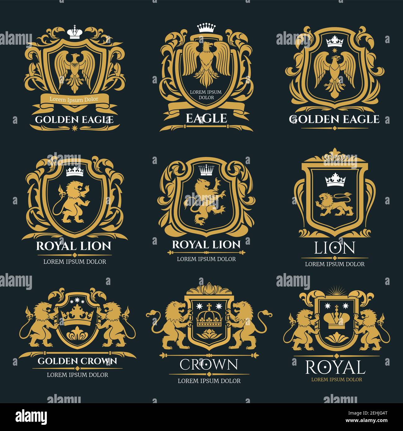 Decorated with medieval symbols Stock Vector Images - Alamy