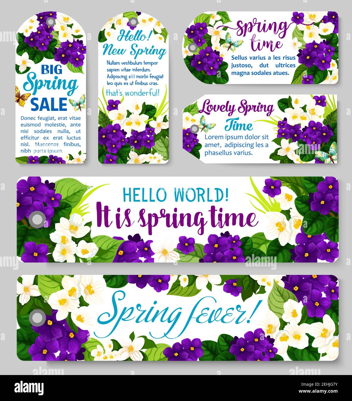 Spring sale tag with flower frame for Springtime season themes design ...