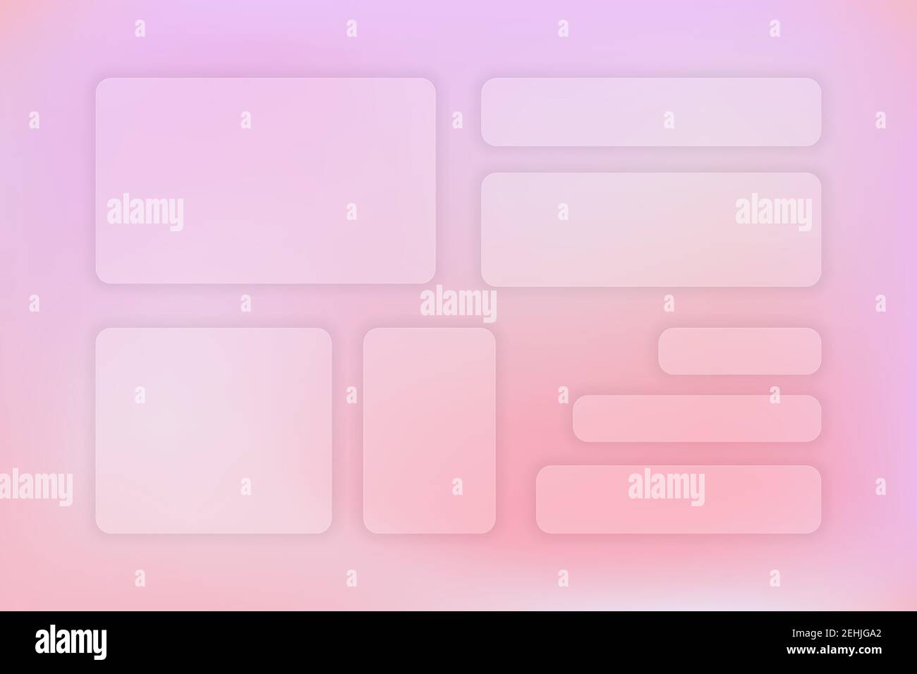 Abstract gradient background. Transparent frame in glass morphism style ...