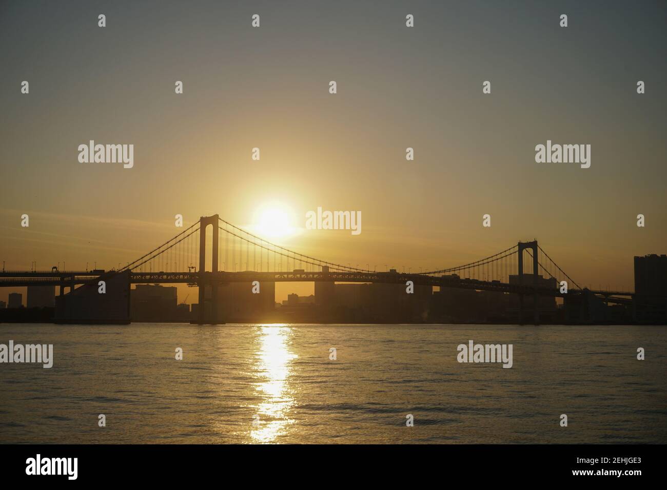 Rainbow Bridge Tokyo Japan Sunset Stock Photo Stock Images Stock ...