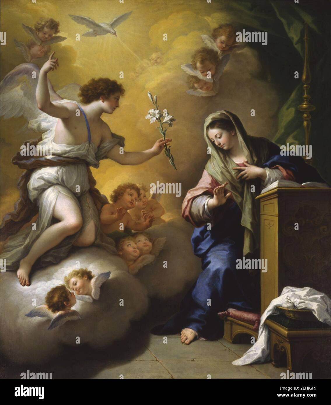 Paolo de Matteis - The Annunciation Stock Photo - Alamy