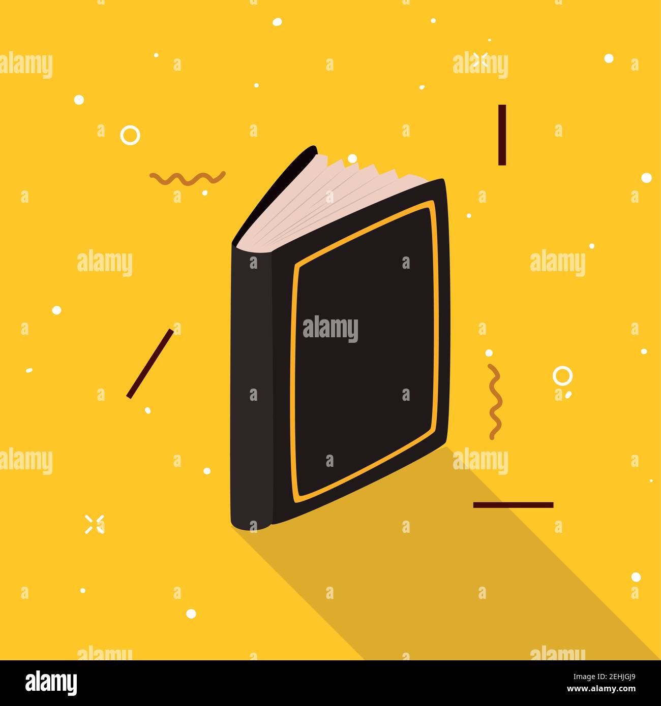 black book design, Education literature and read theme Vector ...
