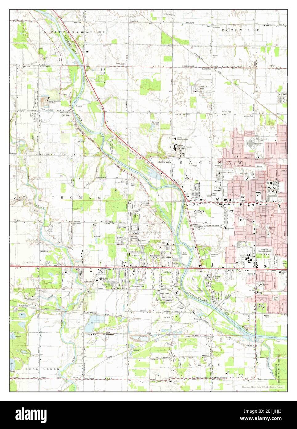 Shields, Michigan, map 1975, 1:24000, United States of America by ...