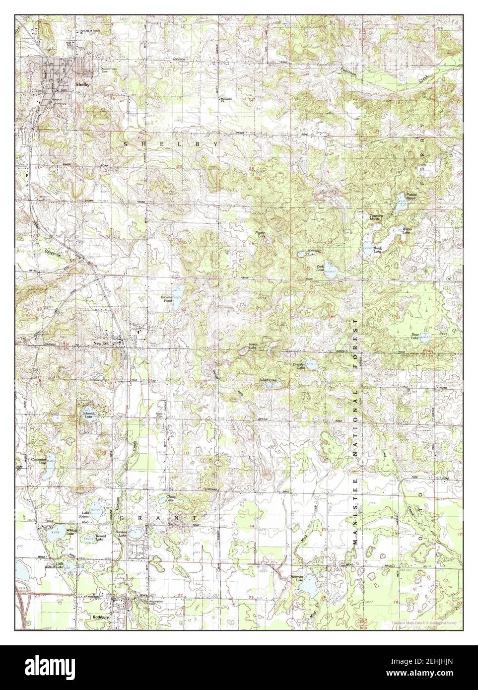 Map of shelby michigan Cut Out Stock Images & Pictures - Alamy