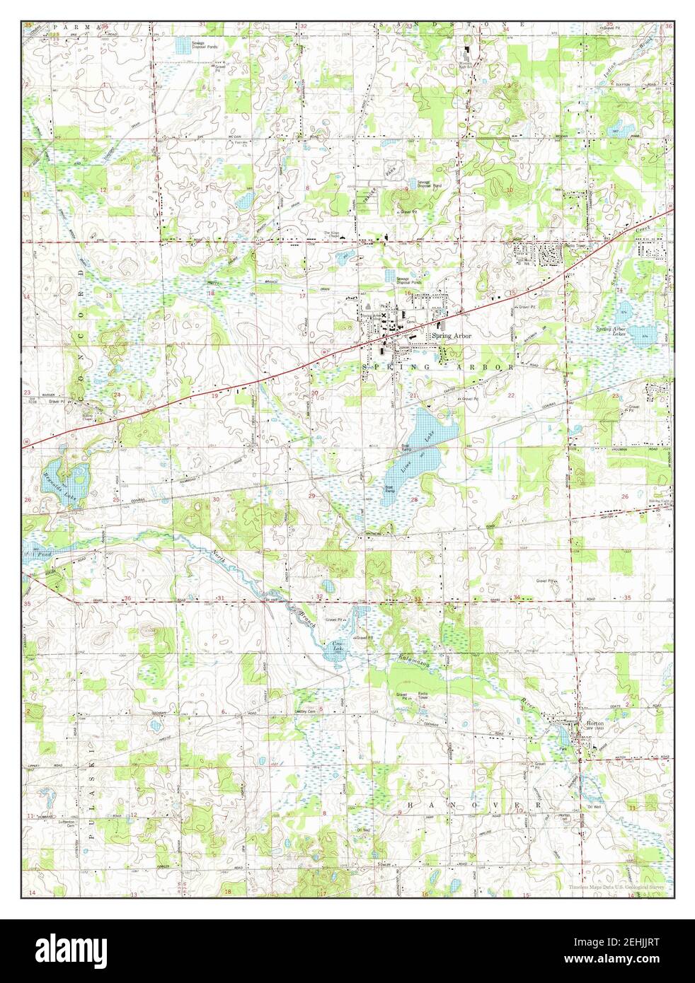 Spring Arbor, Michigan, map 1981, 1:24000, United States of America by ...