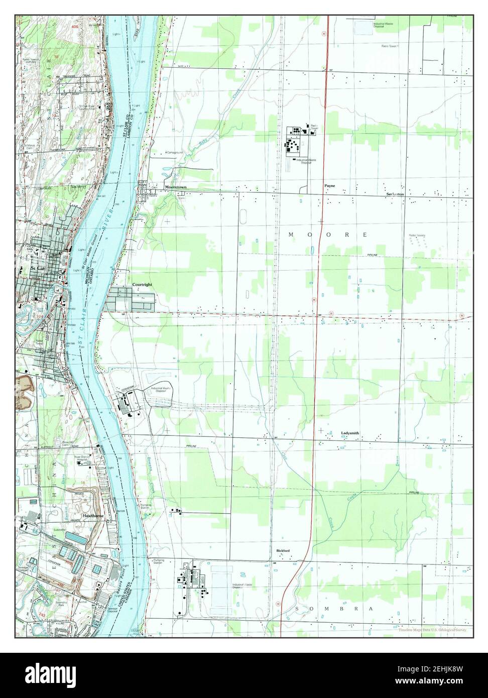 St Clair, Michigan, map 1991, 1:24000, United States of America by ...