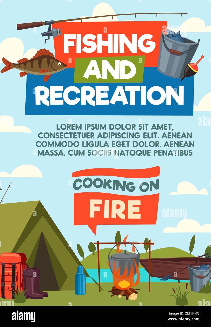 Outdoor activity poster Stock Vector Images - Alamy