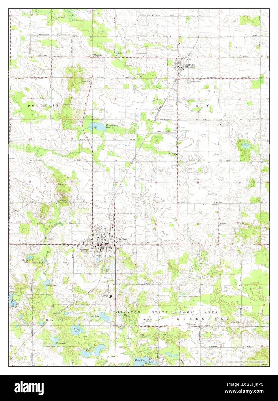 Stanton, Michigan, map 1964, 1:24000, United States of America by ...