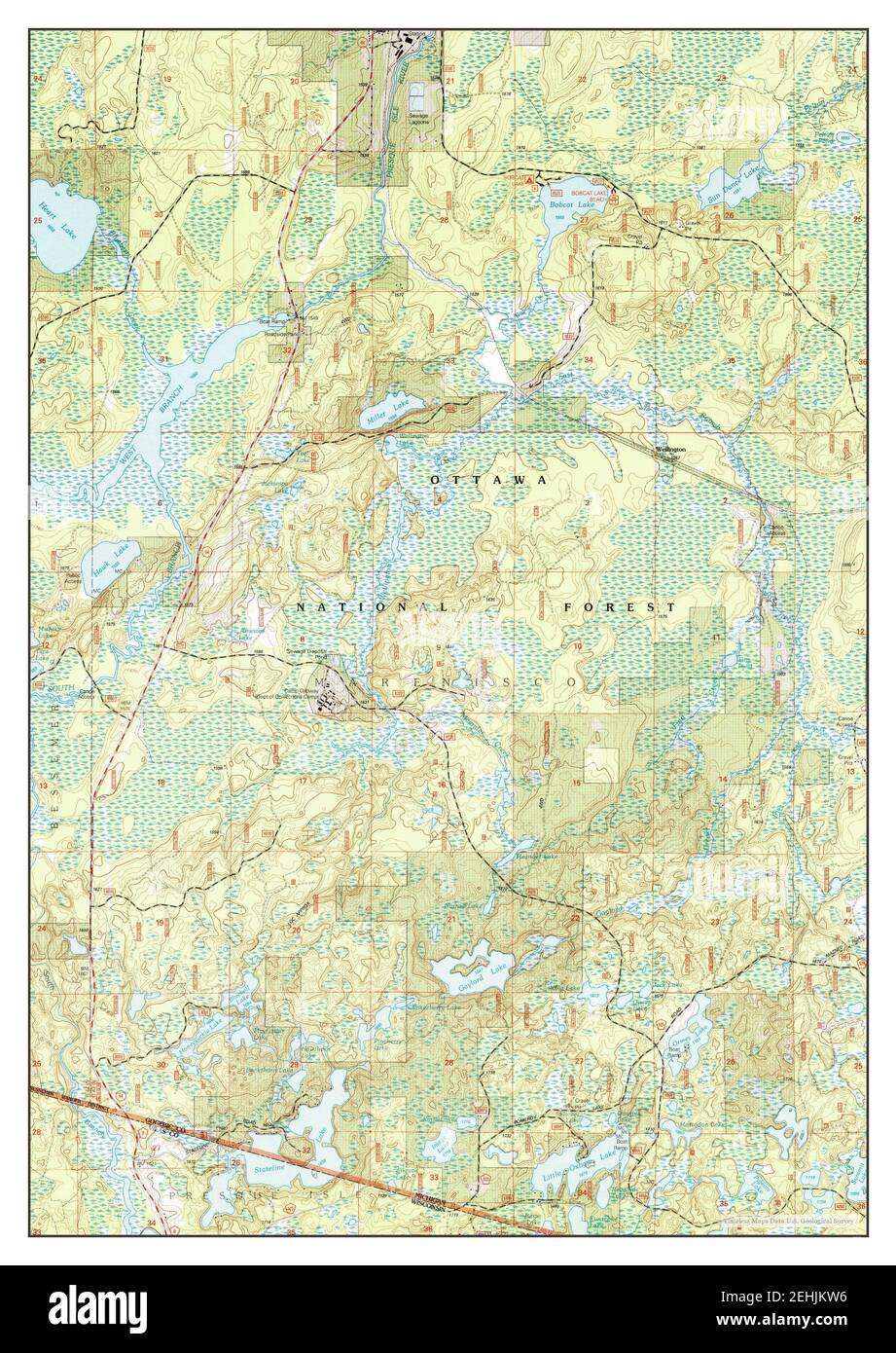 Stateline Lake, Michigan, map 1999, 1:24000, United States of America ...