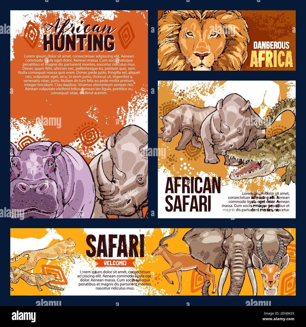 African Safari Animals Hunting