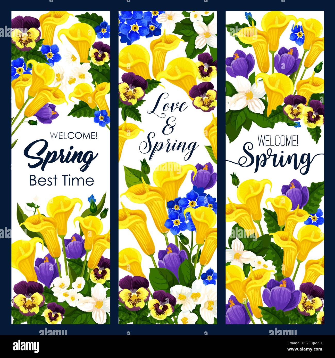 Welcome bouquet Stock Vector Images - Alamy